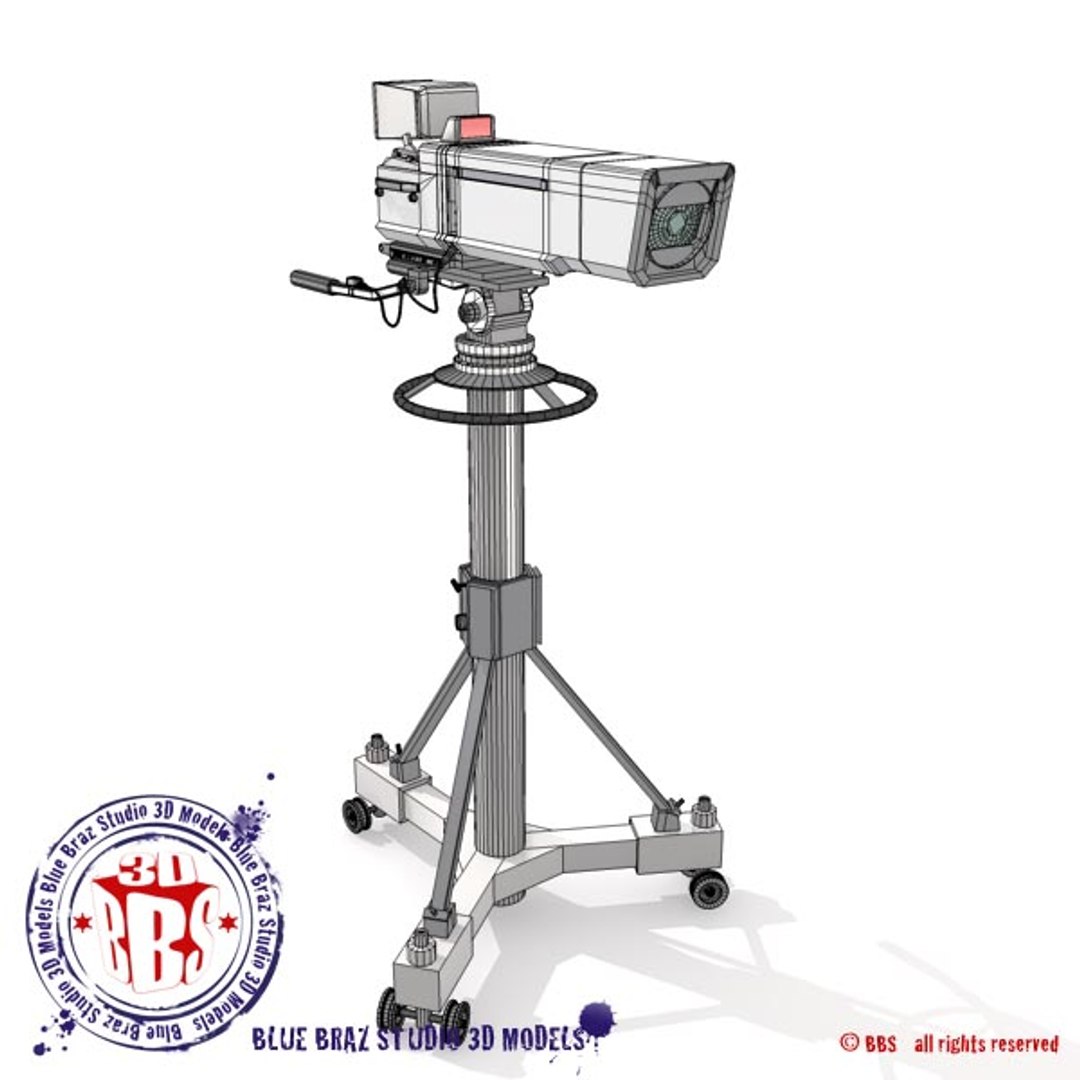 Broadcast Camera 3d Model