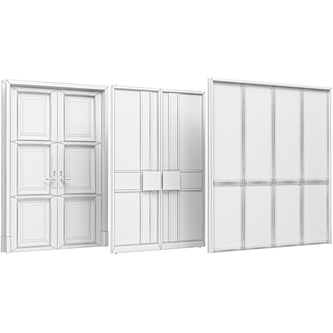 Free 3D Set Modern Door 08 - TurboSquid 2137945
