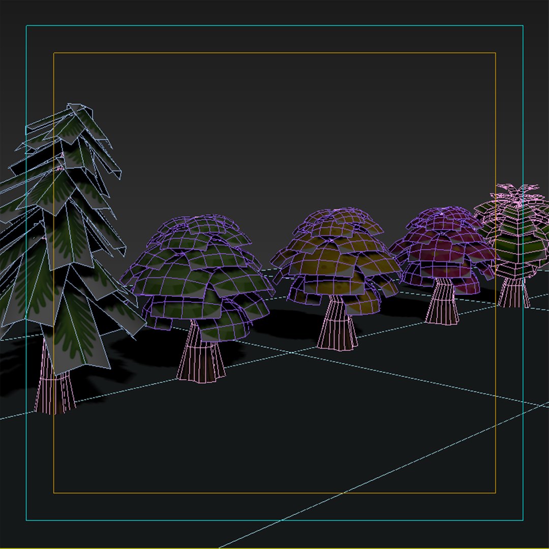 3D Model Toon Trees - TurboSquid 1285324