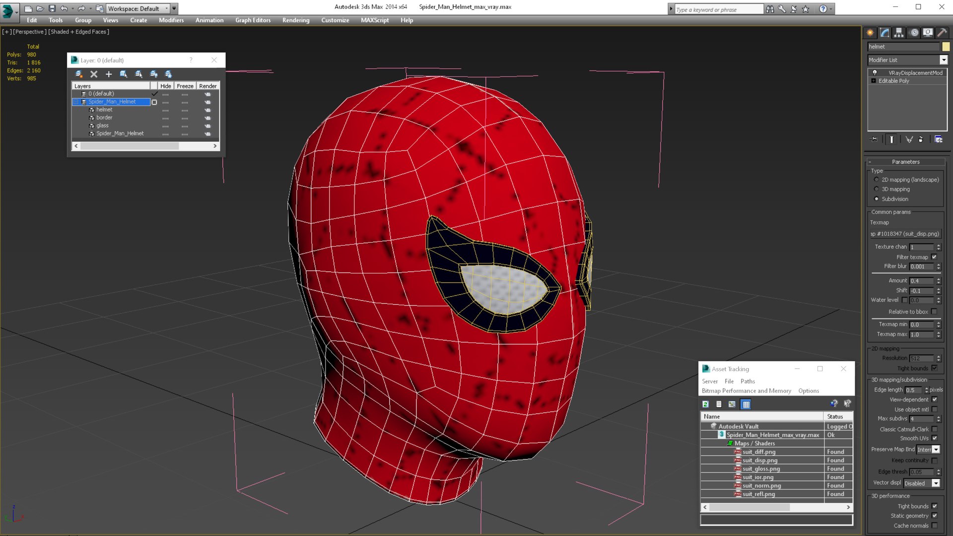 3D Spider Man Helmet - TurboSquid 1792904