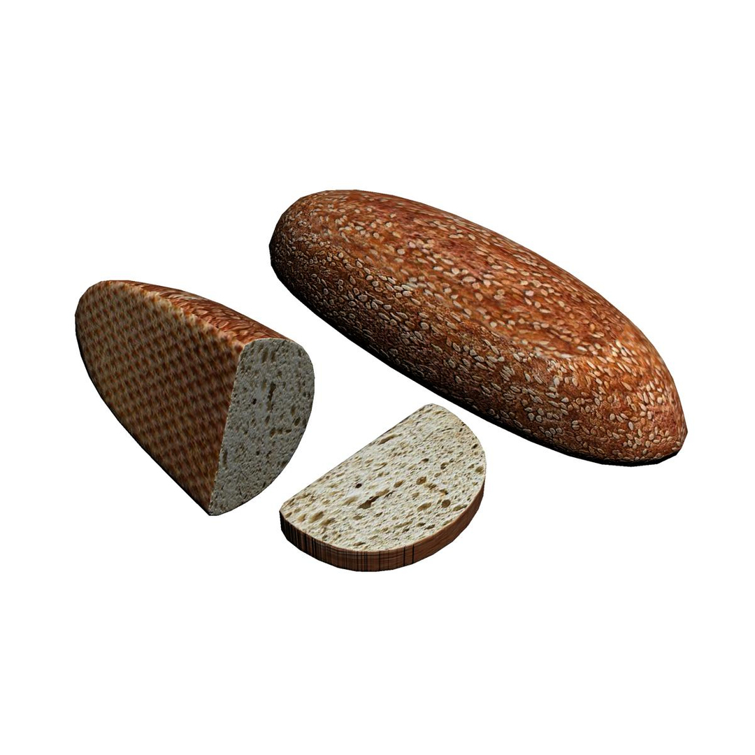 3D Model Bread Food - TurboSquid 1660587