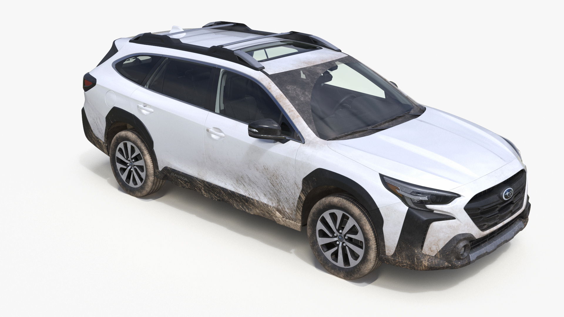 White Subaru Outback 2025 Dirty Rigged 3D - TurboSquid 2364962