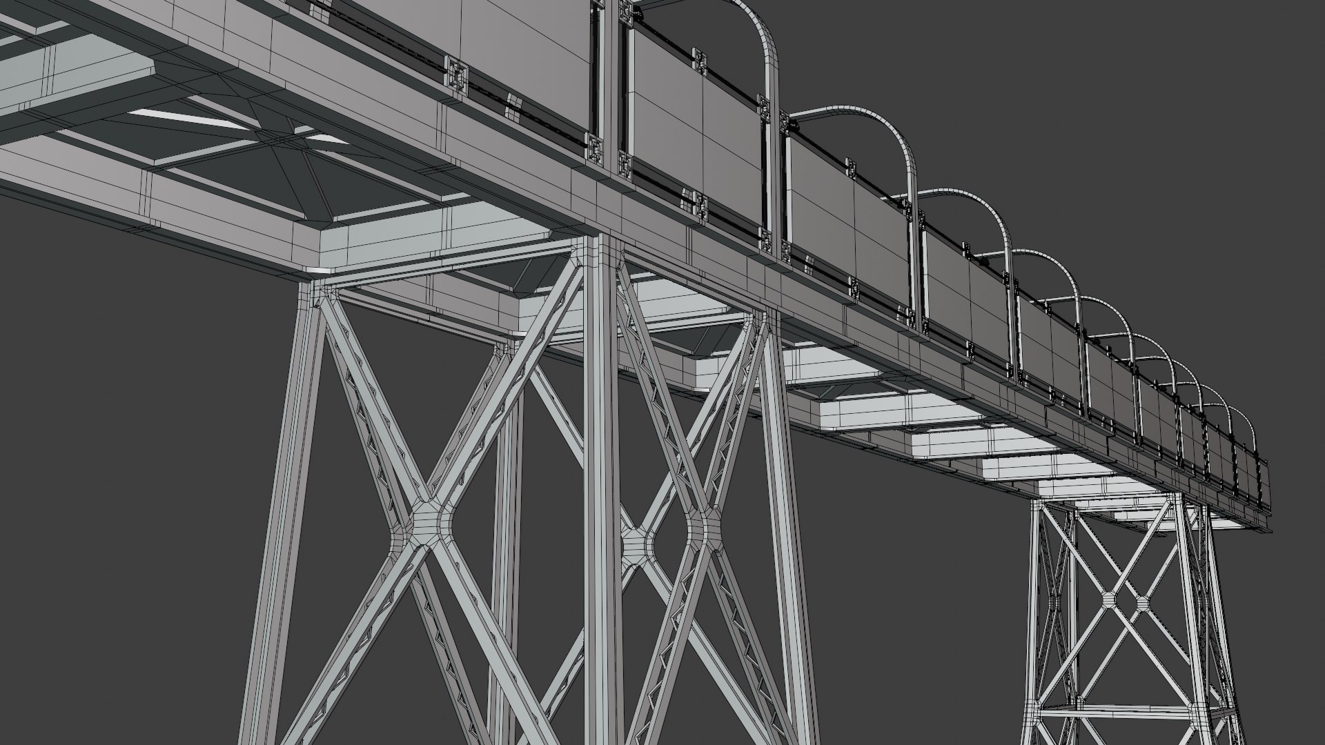3D Pedestrian Bridge PBR II - TurboSquid 2242979