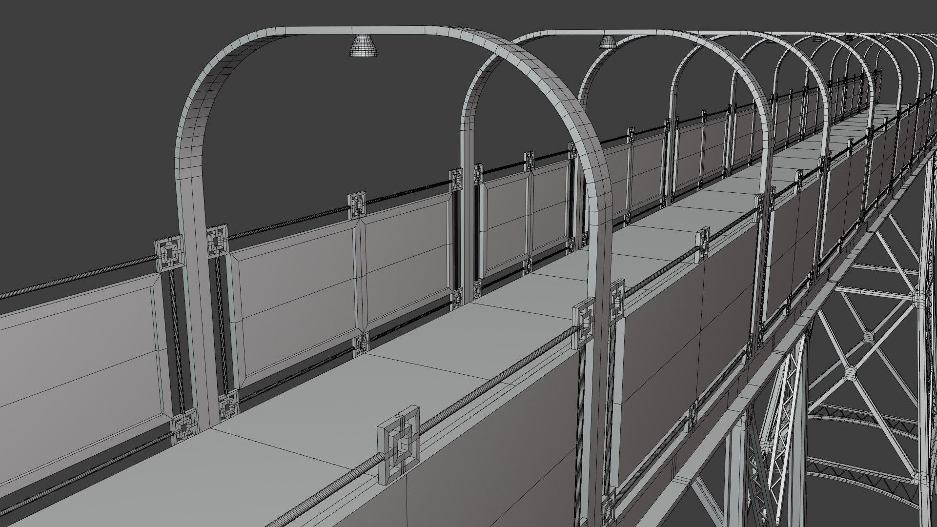 3D Pedestrian Bridge PBR II - TurboSquid 2242979