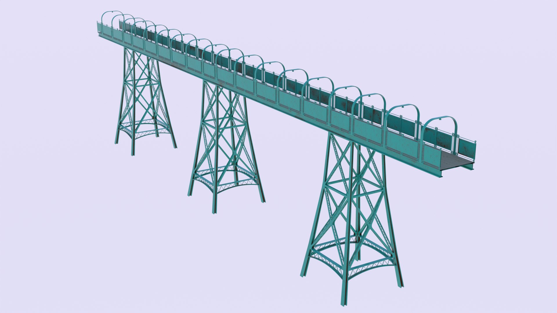 3D Pedestrian Bridge PBR II - TurboSquid 2242979