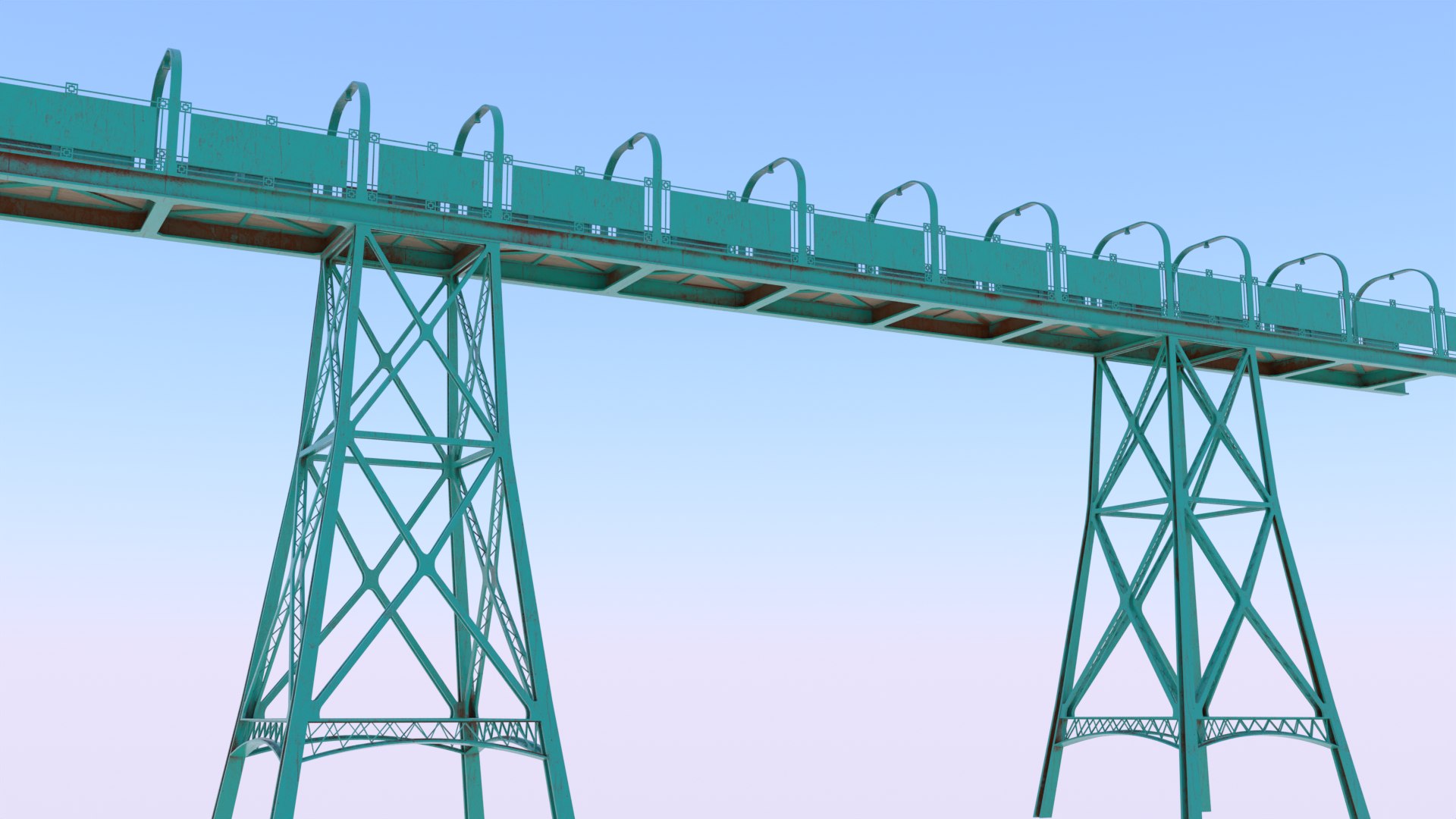 3D Pedestrian Bridge PBR II - TurboSquid 2242979