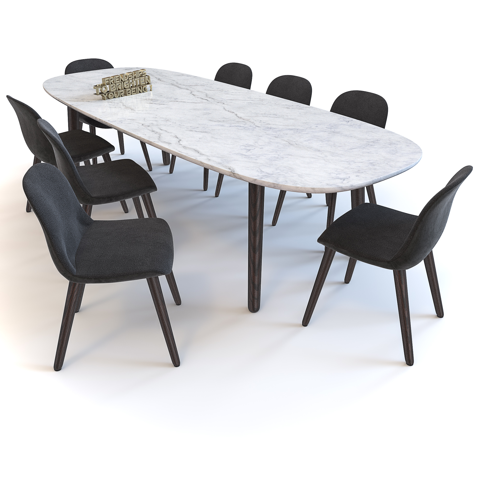 3d chair table poliform mad