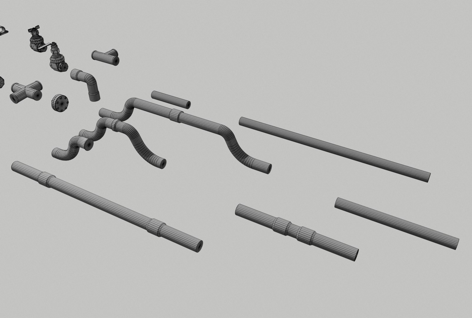 3D Water Pipes - TurboSquid 1532175