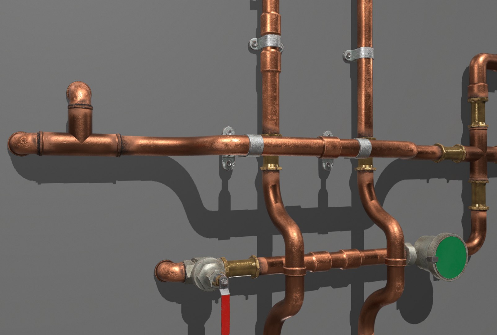 3D Water Pipes - TurboSquid 1532175
