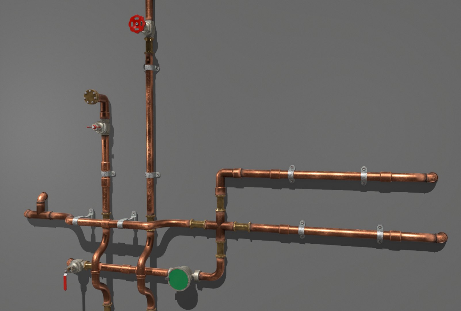 3D Water Pipes - TurboSquid 1532175