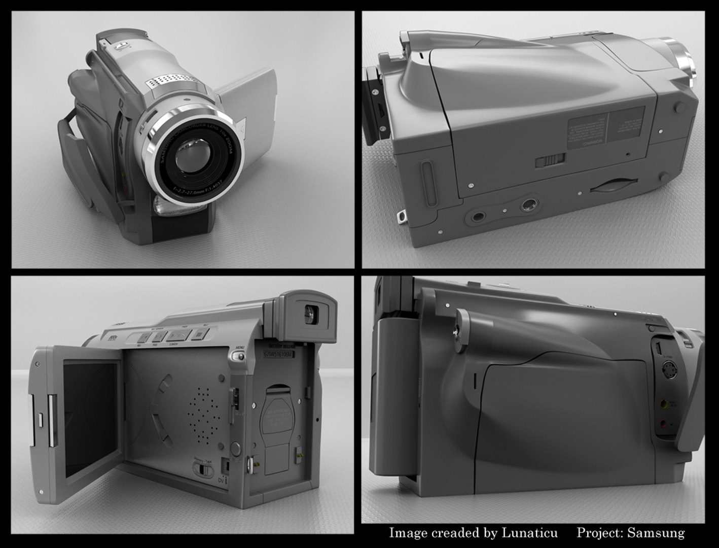 3d Model Of Video Camera Zipped