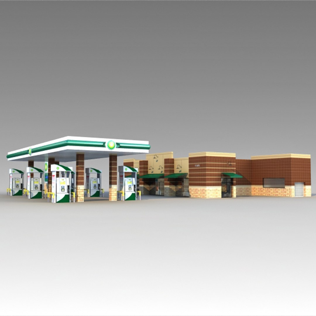 3d Gas Station Bp Model