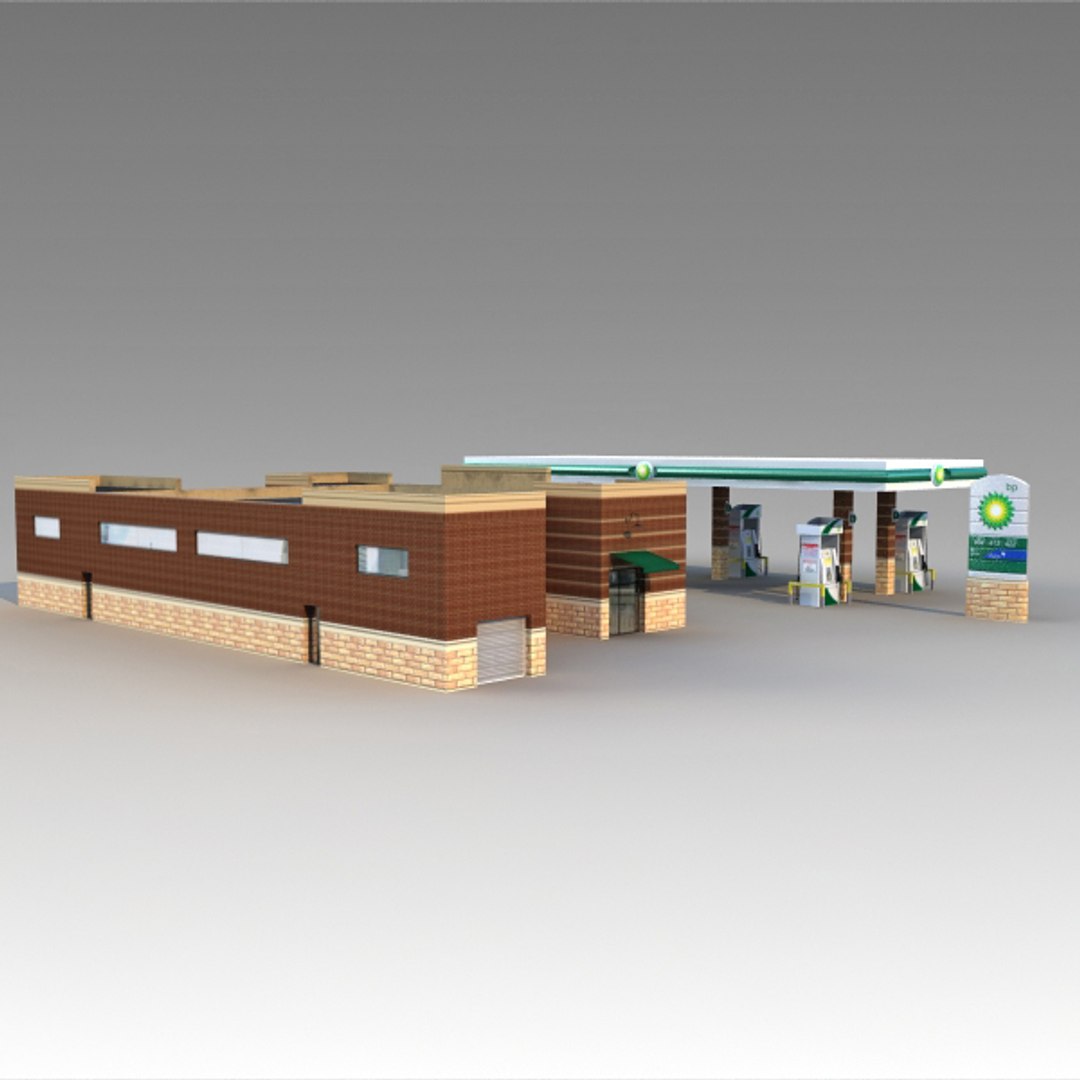 3d Gas Station Bp Model