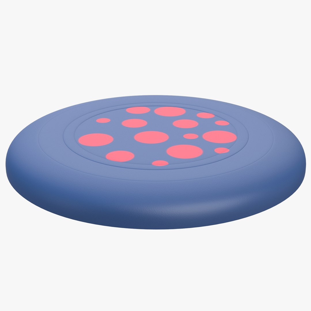 3d model frisbee dots