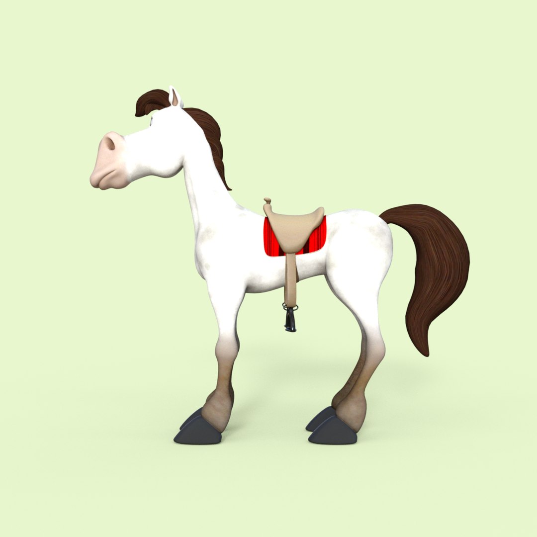 3D Model Cartoon Horse Rigged - TurboSquid 2019666
