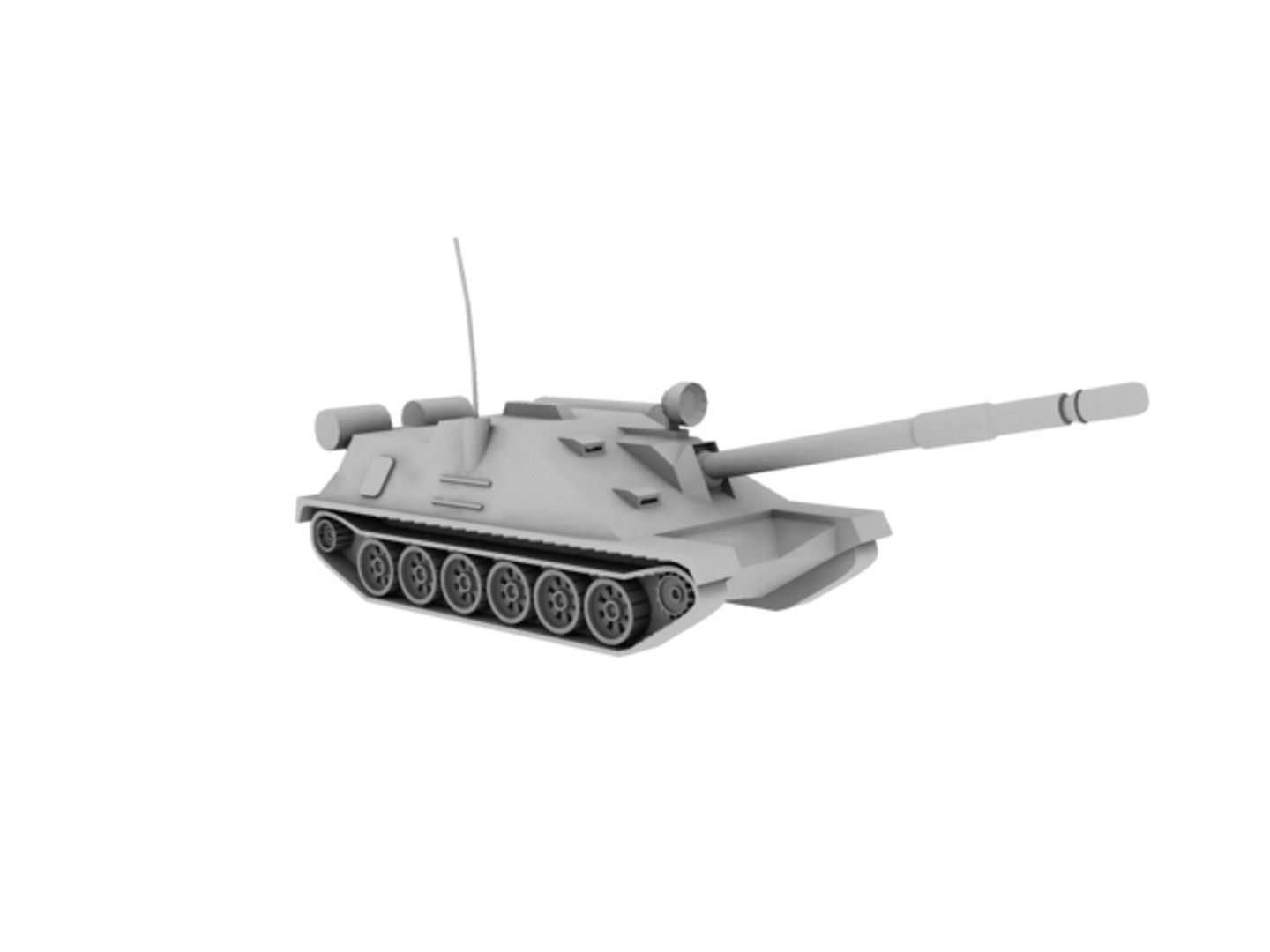 Russian Asu-85 Howitzer 3d Model