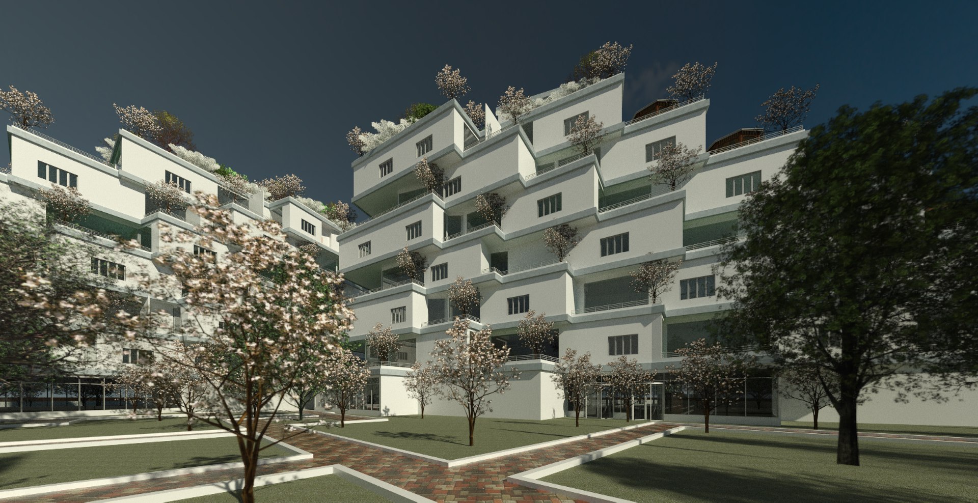 Revit Residential Complex 3D Model - TurboSquid 1463547