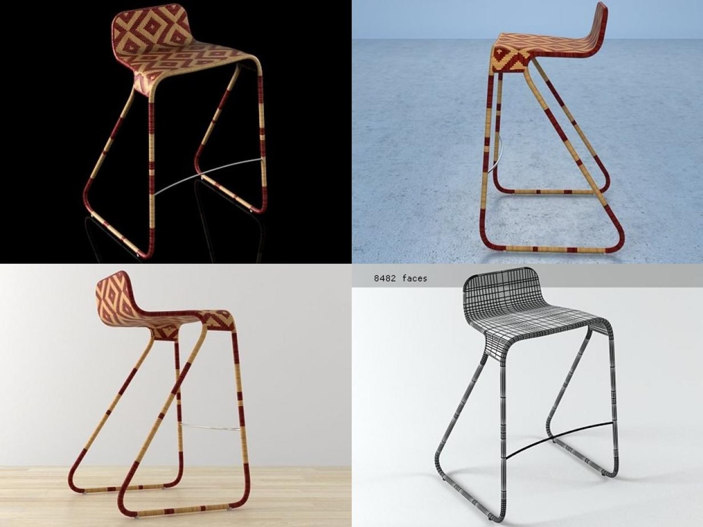 Flo stool 3D model - TurboSquid 1184518