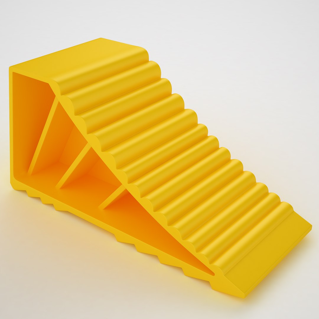 Plastic Rubber Trailer Wheel Chock 03 3D Model - TurboSquid 2023658