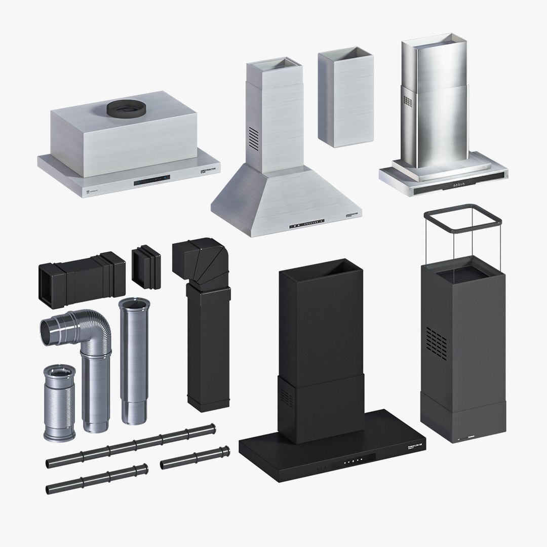 Kitchen Pipes Hood 3D - TurboSquid 1701308