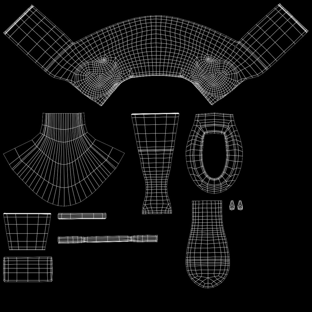 Sanitary Toilet 3D Model - TurboSquid 1489722