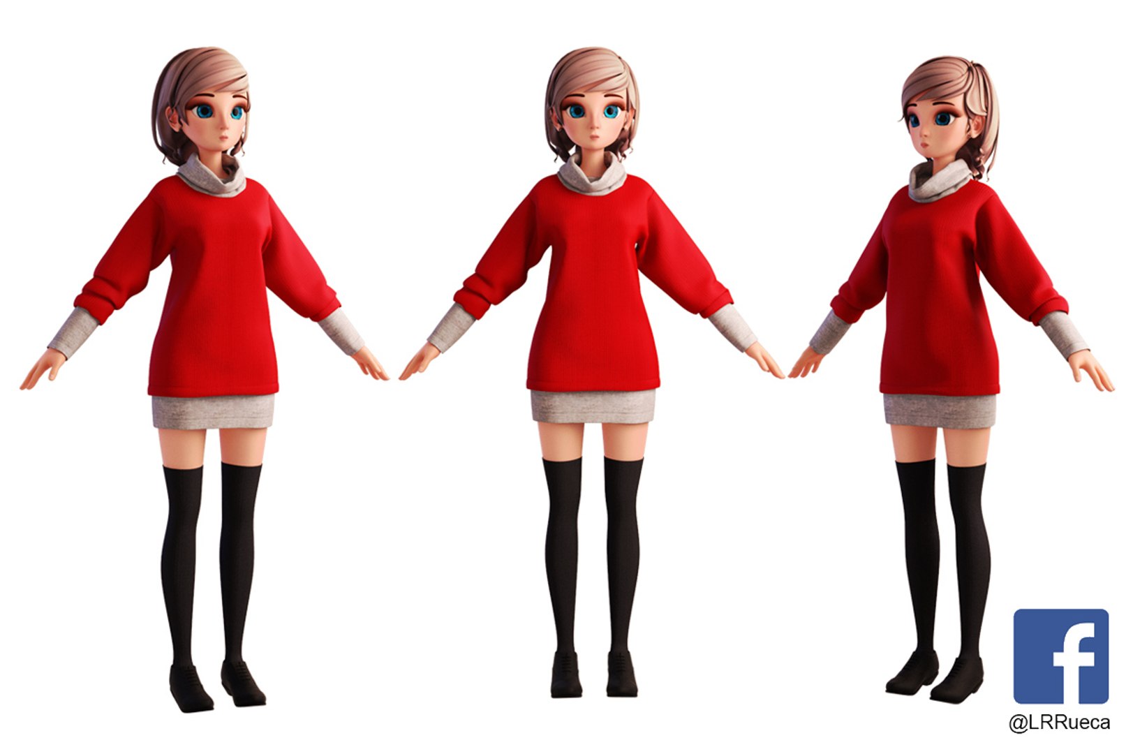 3D Sg2fc Girl Character - TurboSquid 1164702