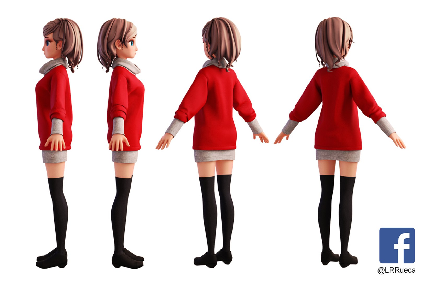 3D Sg2fc Girl Character - TurboSquid 1164702