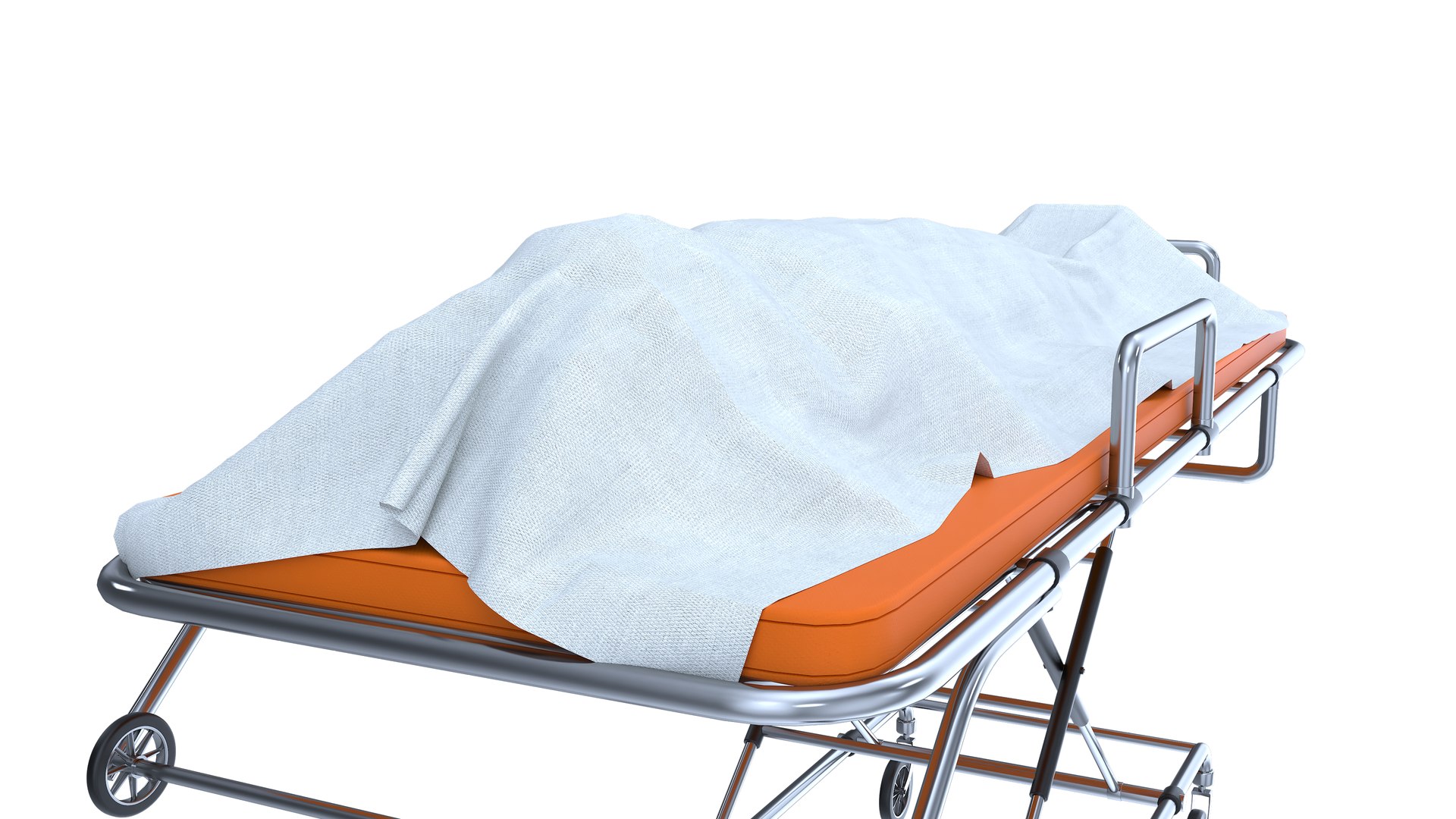 3D Morgue Gurney With Man Corpse And Tray - TurboSquid 2235761