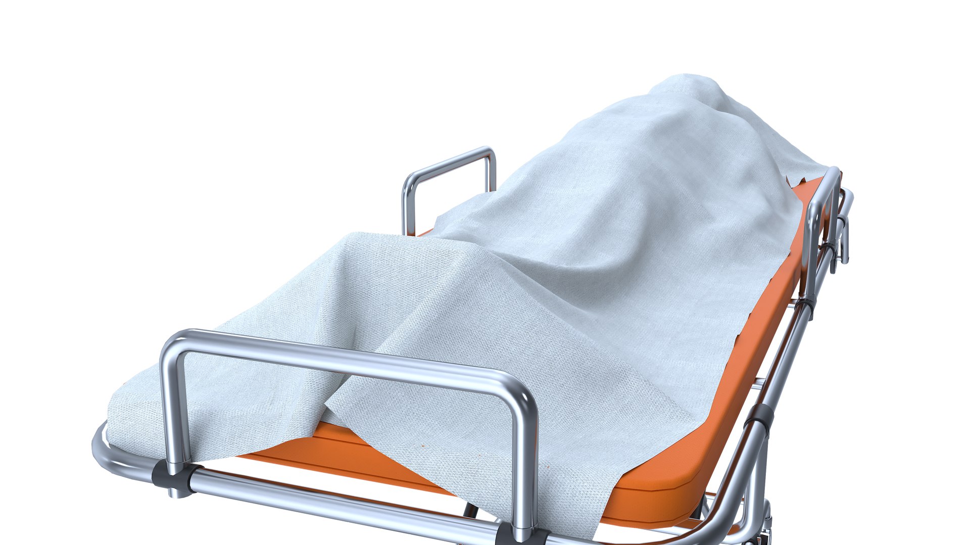 3D Morgue Gurney With Man Corpse And Tray - TurboSquid 2235761