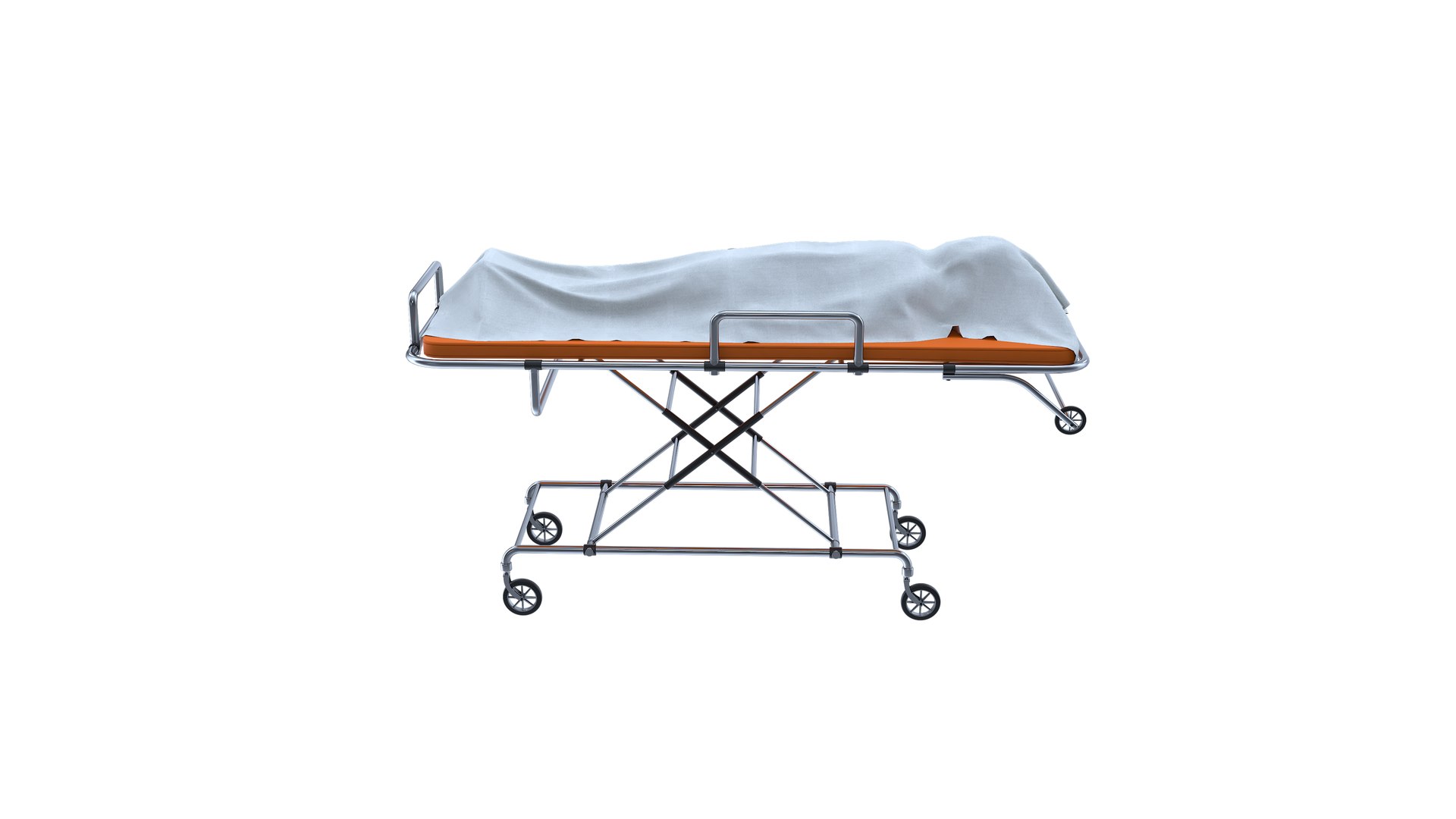 3D Morgue Gurney With Man Corpse And Tray - TurboSquid 2235761