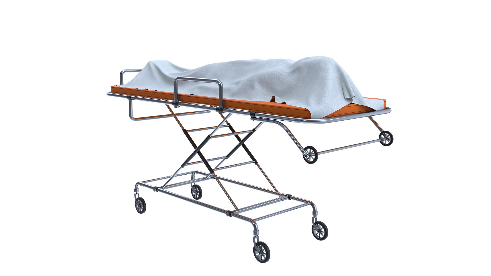 3D Morgue Gurney With Man Corpse And Tray - TurboSquid 2235761