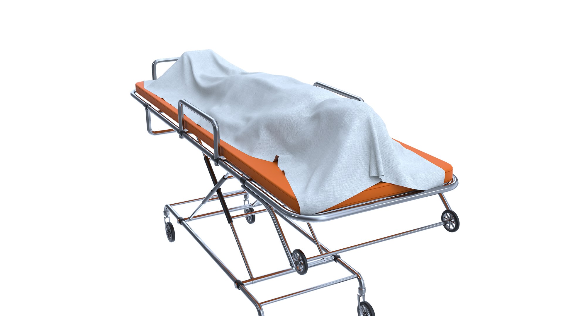 3D Morgue Gurney With Man Corpse And Tray - TurboSquid 2235761