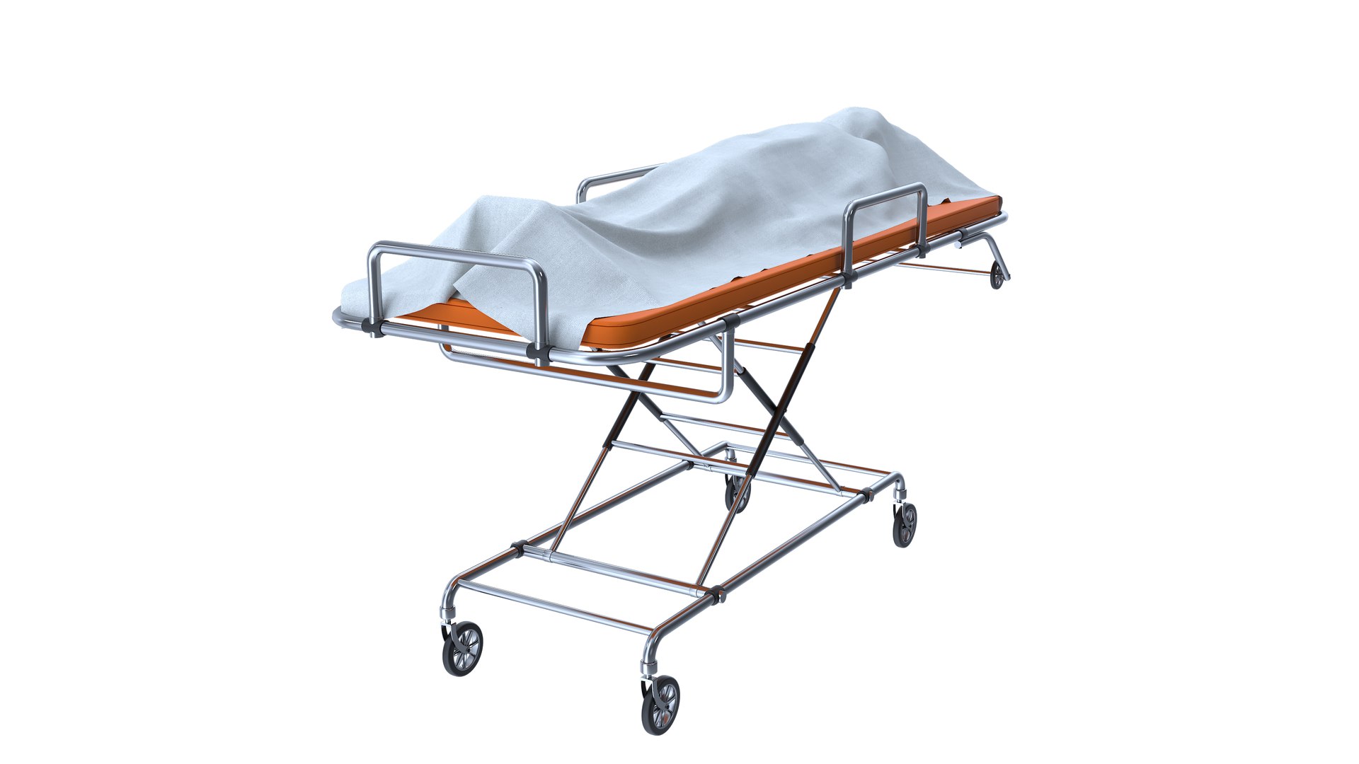 3D Morgue Gurney With Man Corpse And Tray - TurboSquid 2235761