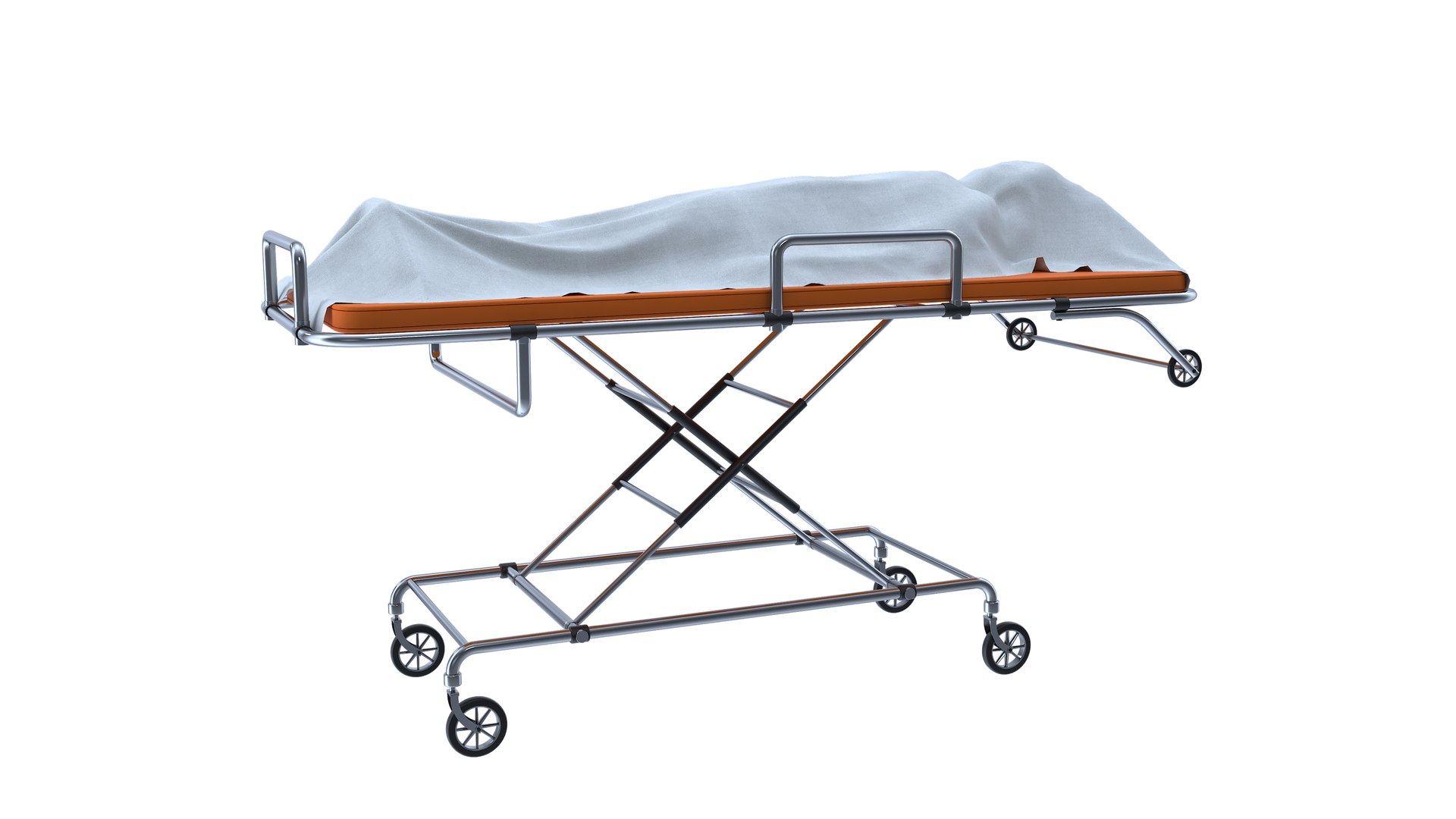 3D Morgue Gurney With Man Corpse And Tray - TurboSquid 2235761