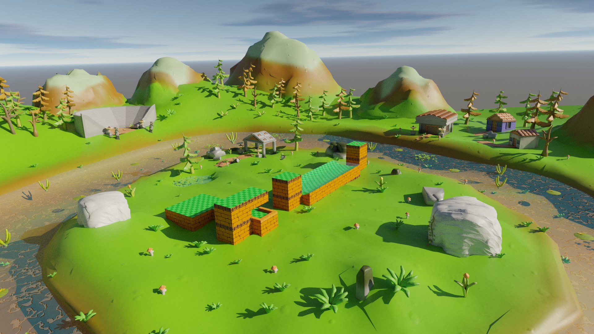 Low Poly Golf Assets Model - TurboSquid 1986446