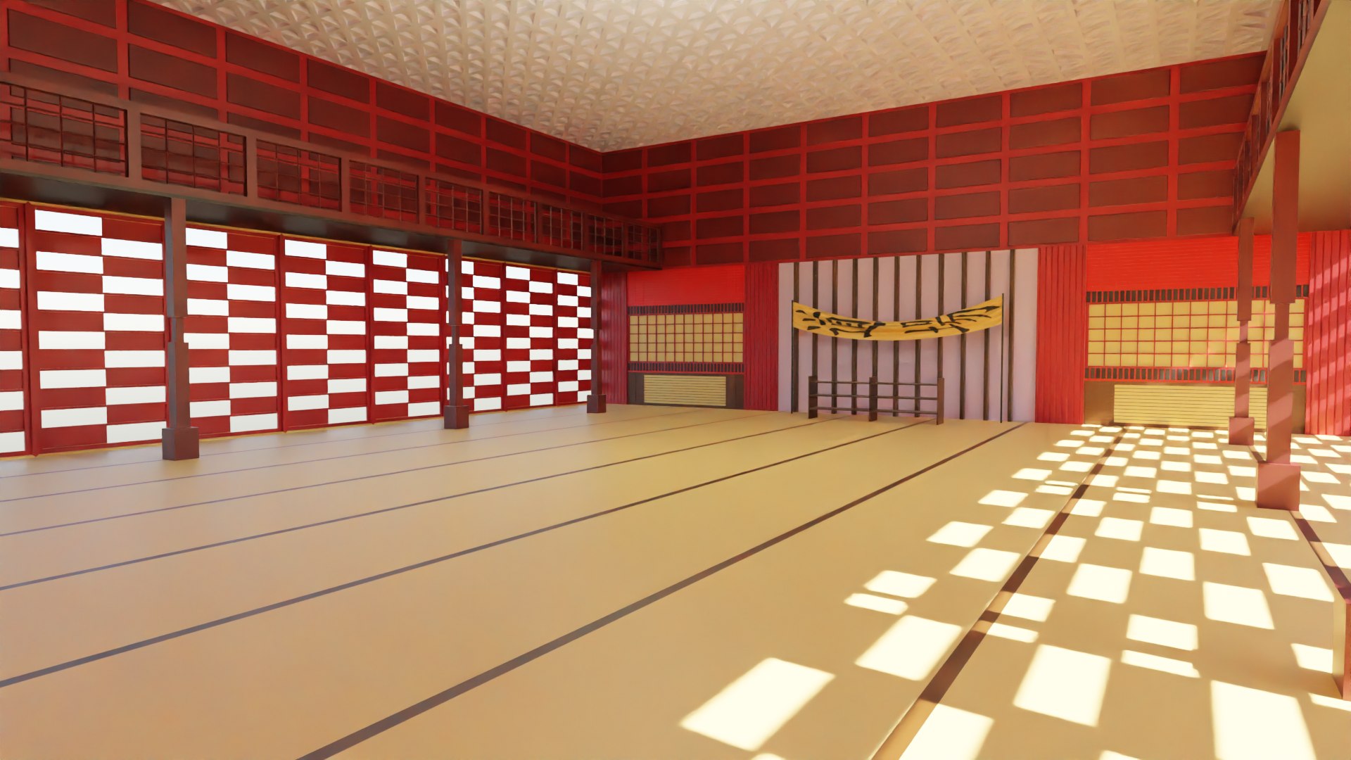 3D Dojo Fighting Hall - TurboSquid 2157971