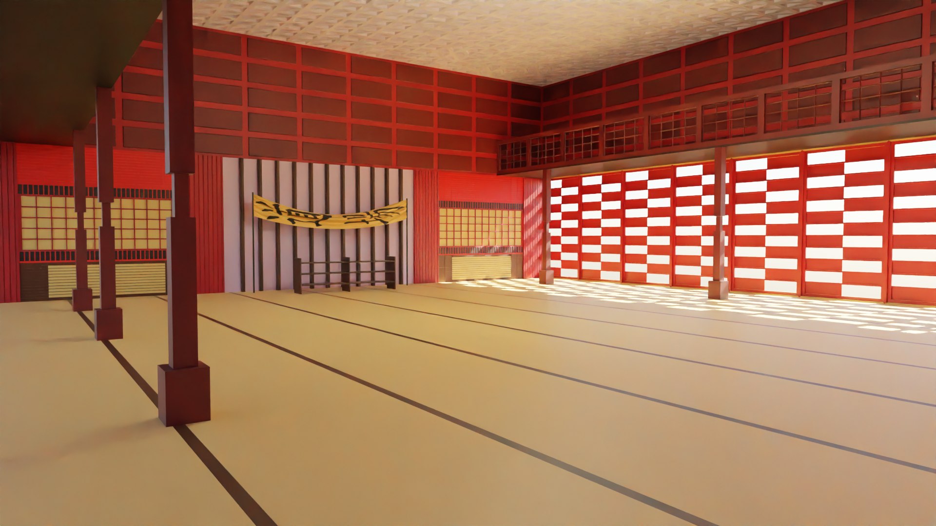 3D Dojo Fighting Hall - TurboSquid 2157971