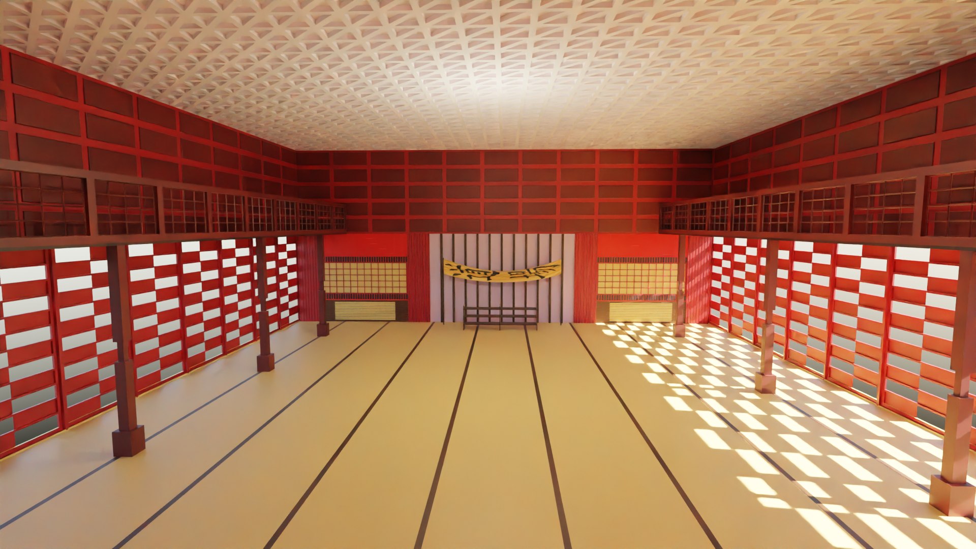 3D Dojo Fighting Hall - TurboSquid 2157971