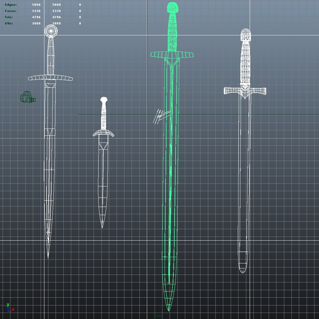 3d Swords Dagger Weapons
