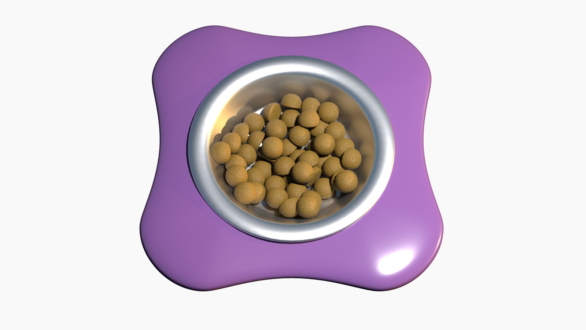 Plastic Pet Food Bowl 3D Model - TurboSquid 2184522