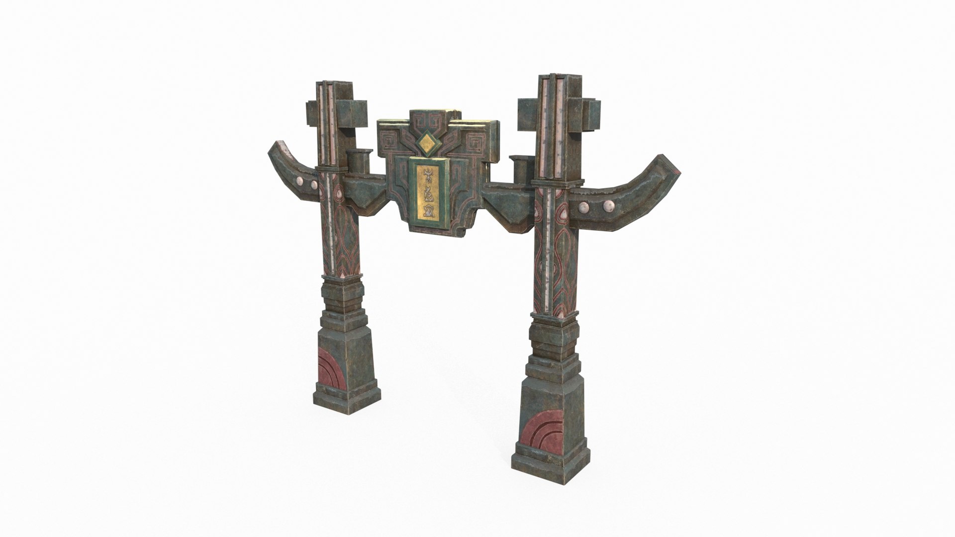 3D Ancient Mysterious Style Gate Totem - TurboSquid 2162396