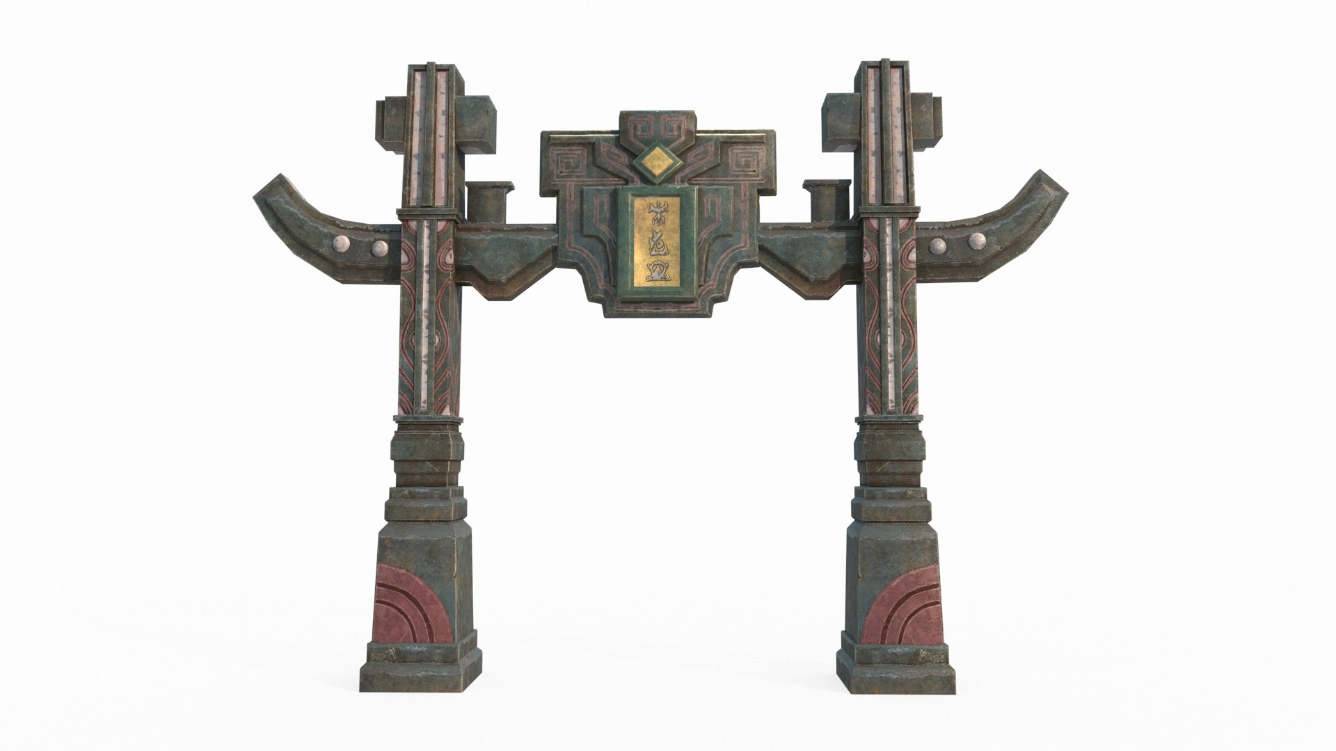 3D Ancient Mysterious Style Gate Totem - TurboSquid 2162396