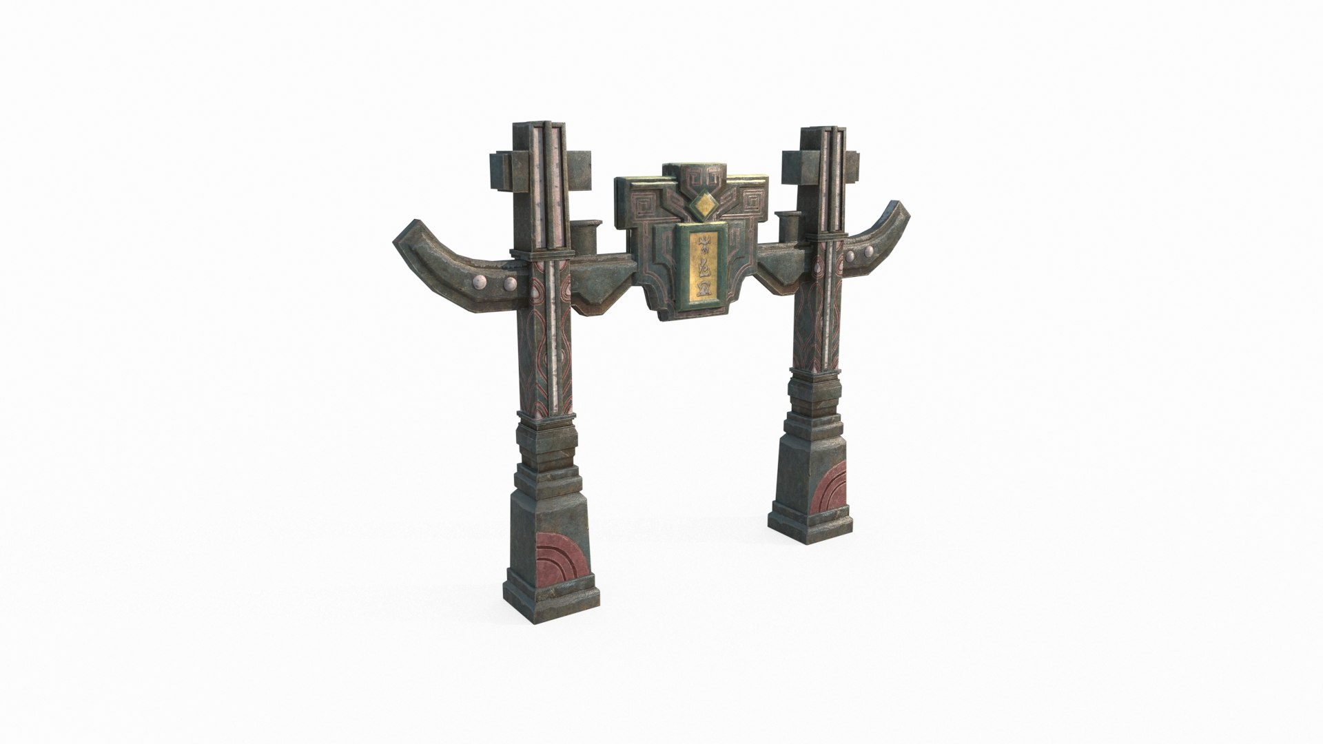 3D Ancient Mysterious Style Gate Totem - TurboSquid 2162396