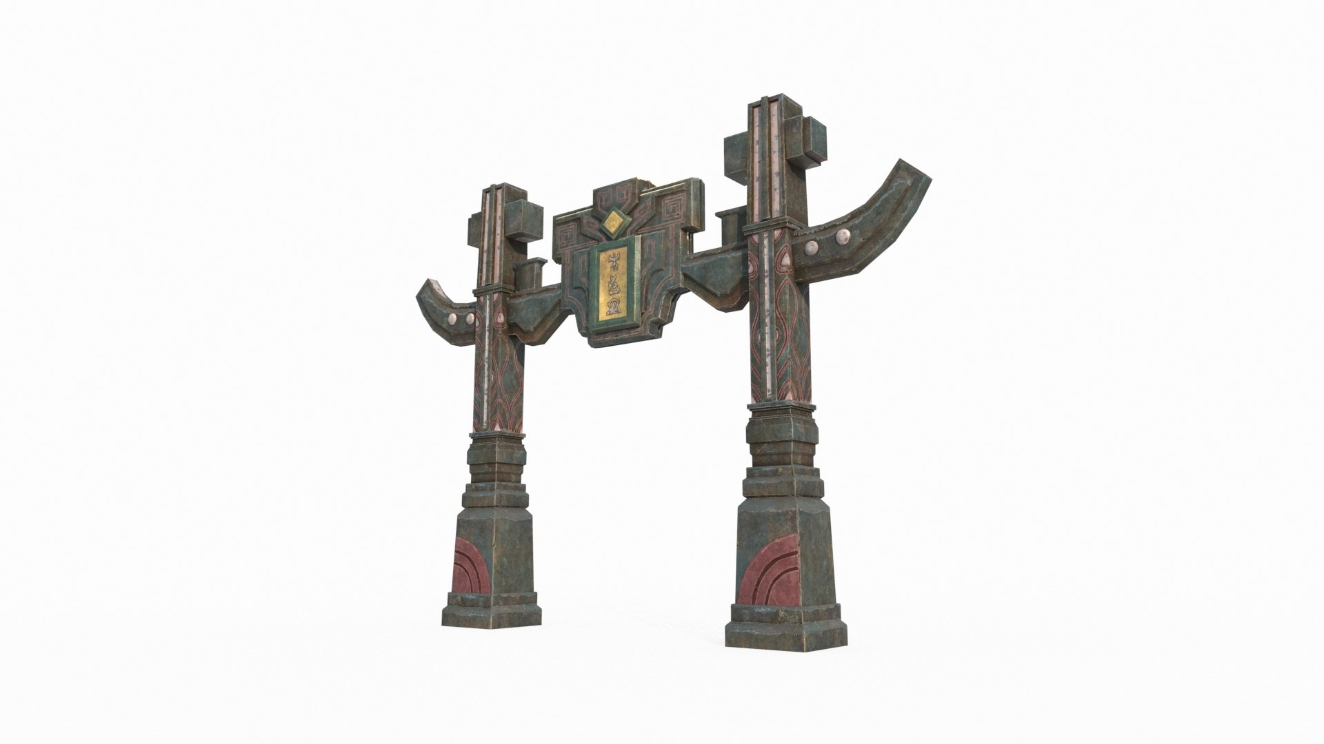 3D Ancient Mysterious Style Gate Totem - TurboSquid 2162396