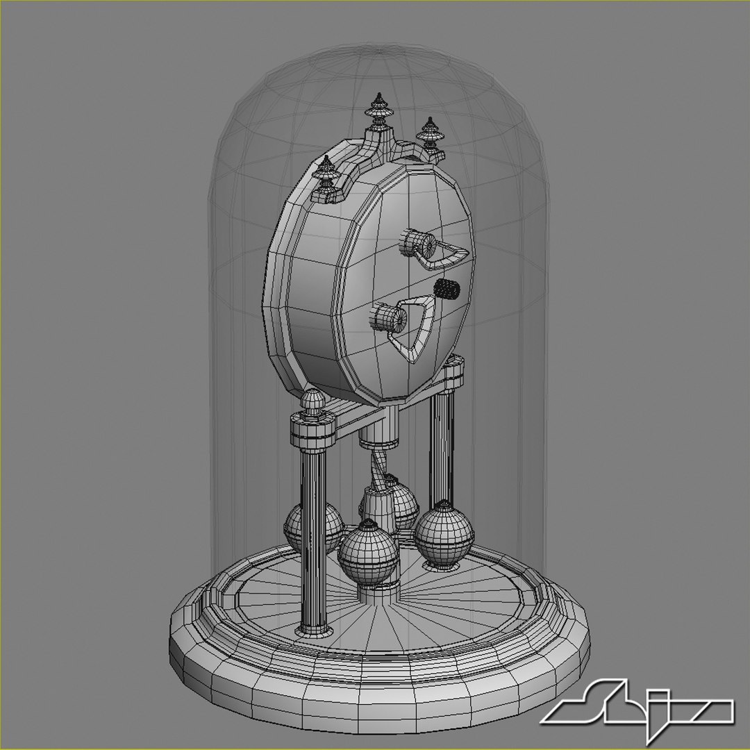 Table Clock Animation 3d 3ds