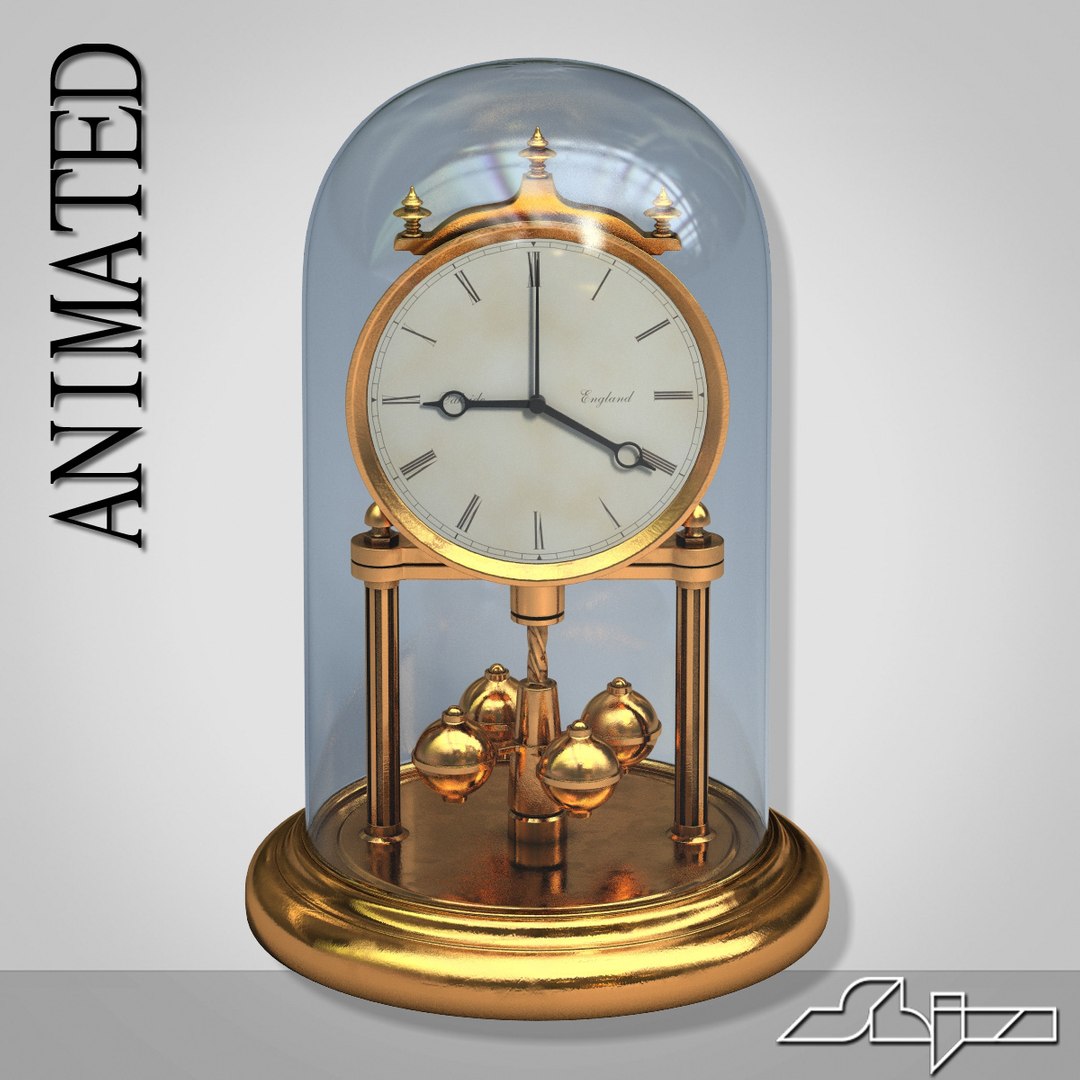 Table Clock Animation 3d 3ds