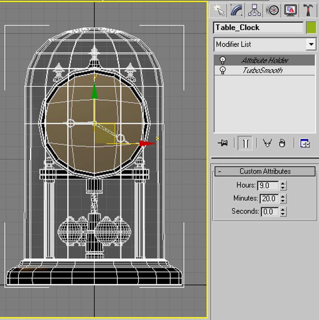 Table Clock Animation 3d 3ds