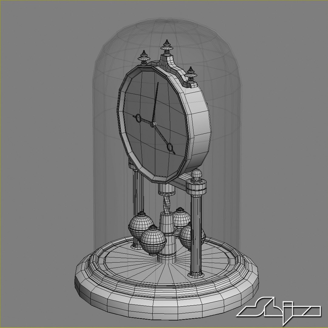 Table Clock Animation 3d 3ds