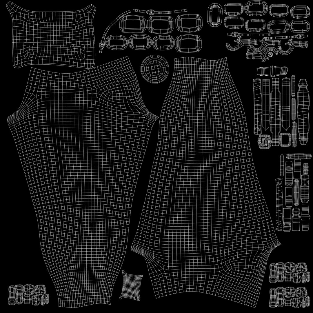 3D Utility Pockets Decorated Leather Fabric Mix Tight Steampunk Pants ...