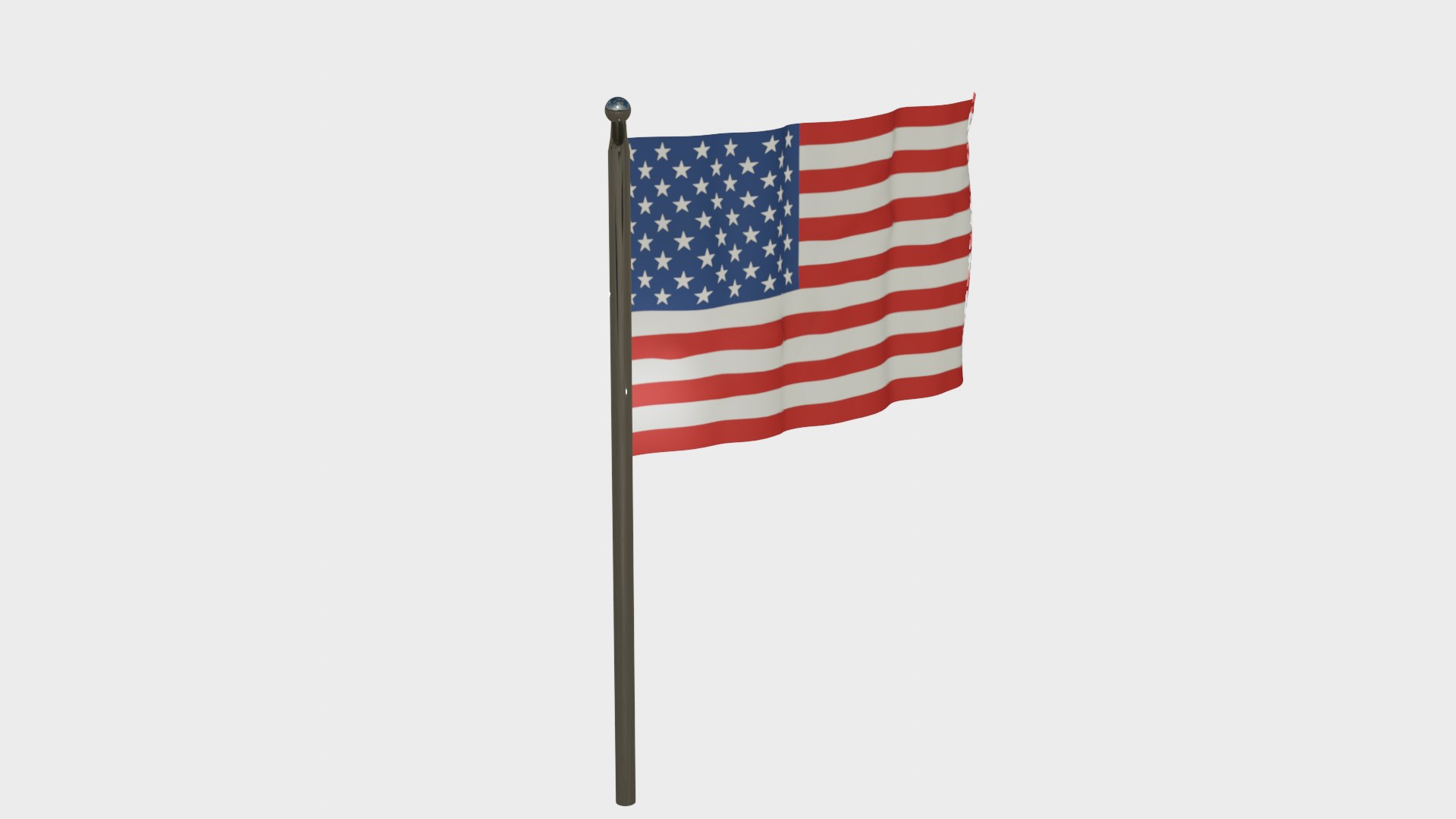 3D American Flag Model - TurboSquid 1659539